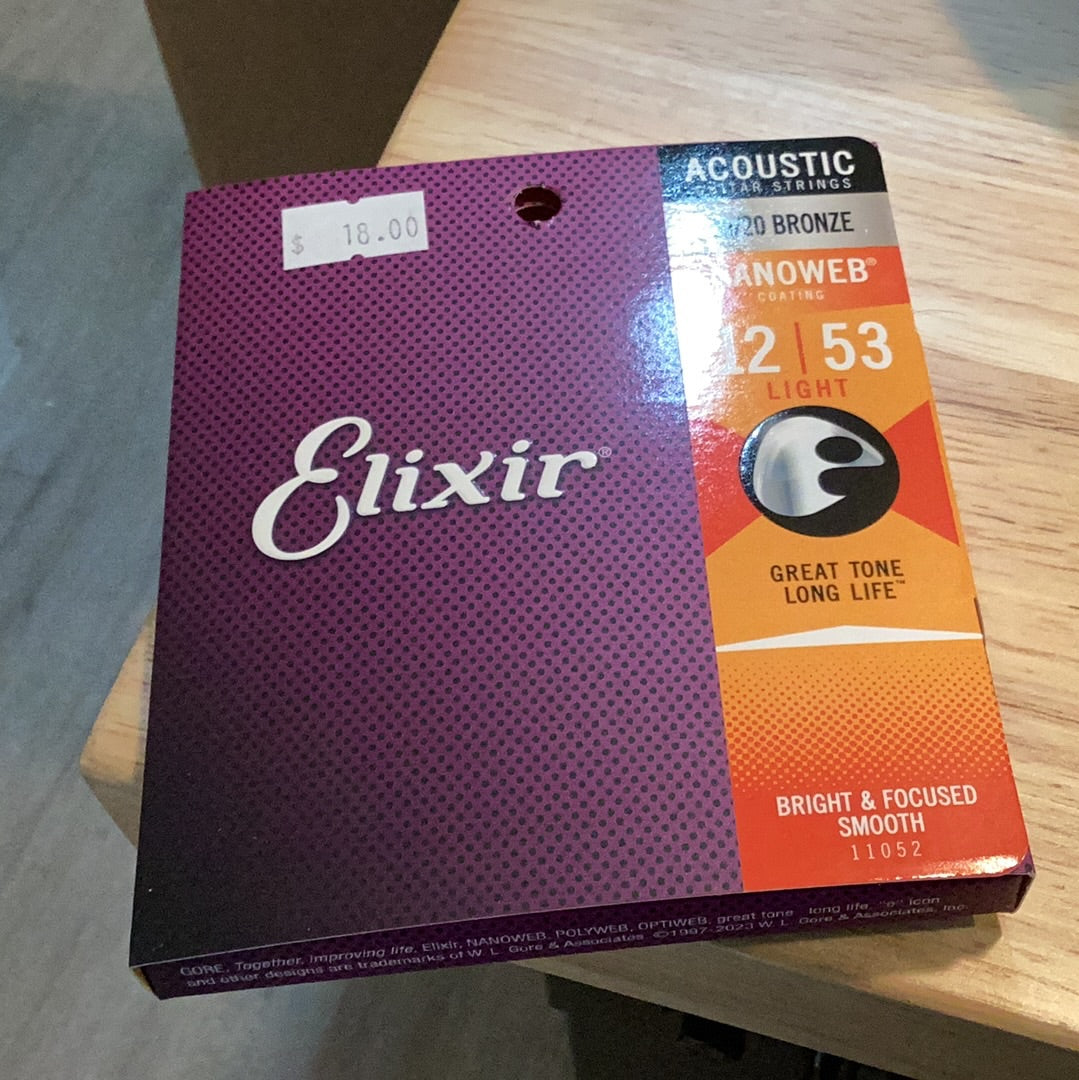 Elixir nanoWeb acoustic 12-53 – Rusty's Cool Guitars