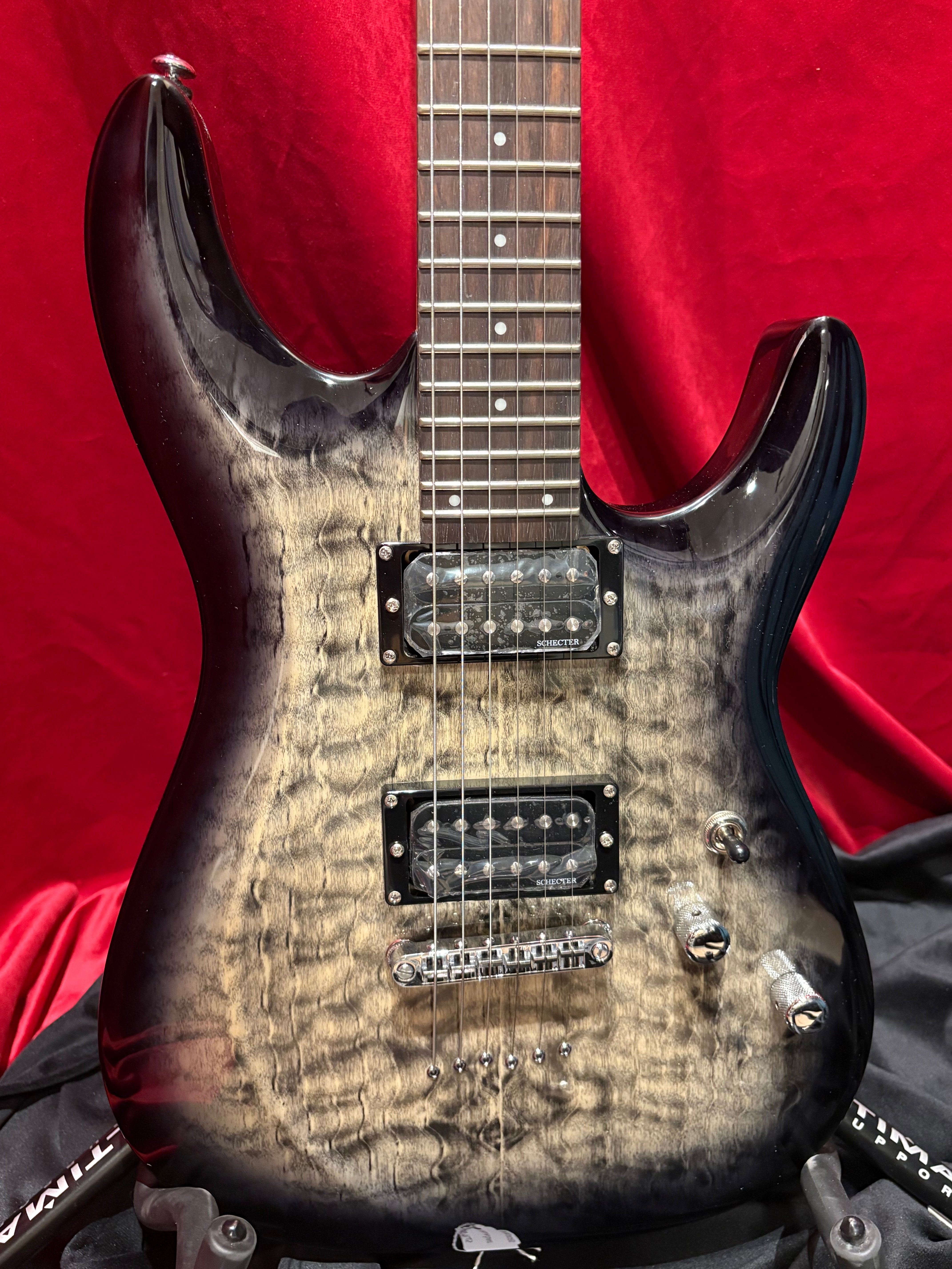 Schecter C-6 Plus Charcoal Burst – Rusty's Cool Guitars